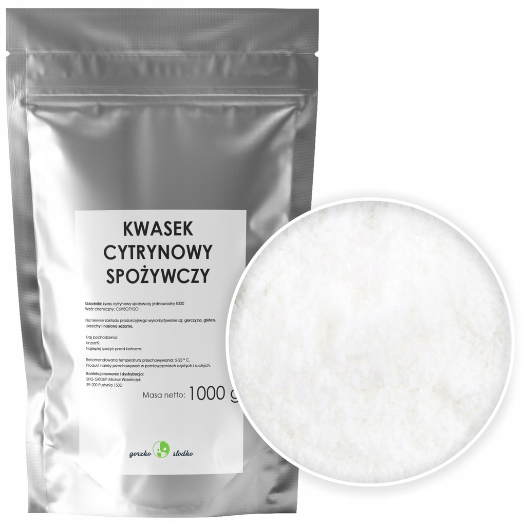 KWASEK CYTRYNOWY spożywczy czysty 1kg - 12011036275 - oficjalne ...