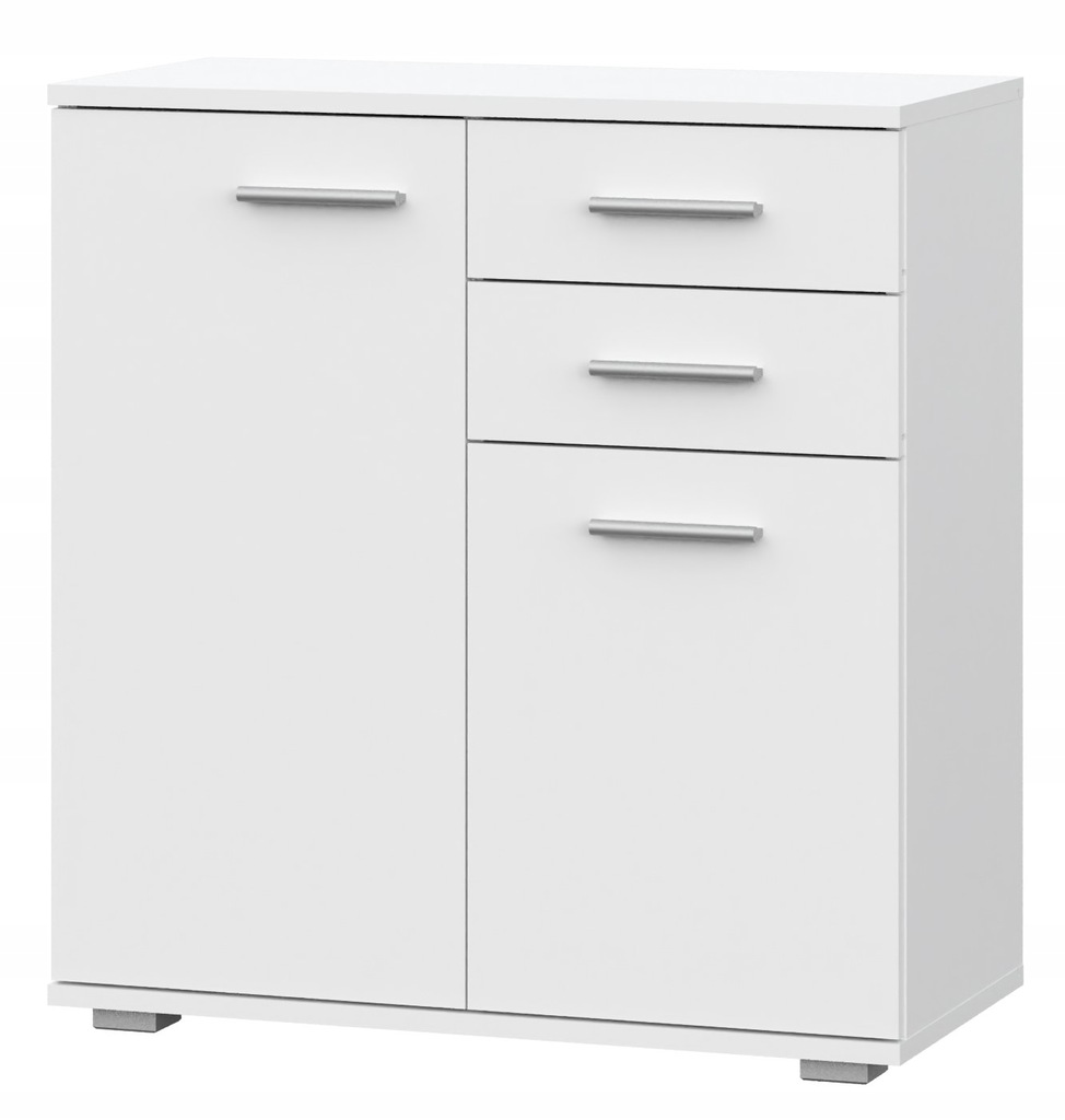 KOMODA SZAFKA BIAŁA DRZWI SZUFLADY MAT 69cm 2d2s FUN KD-2 Meble-Craft ...