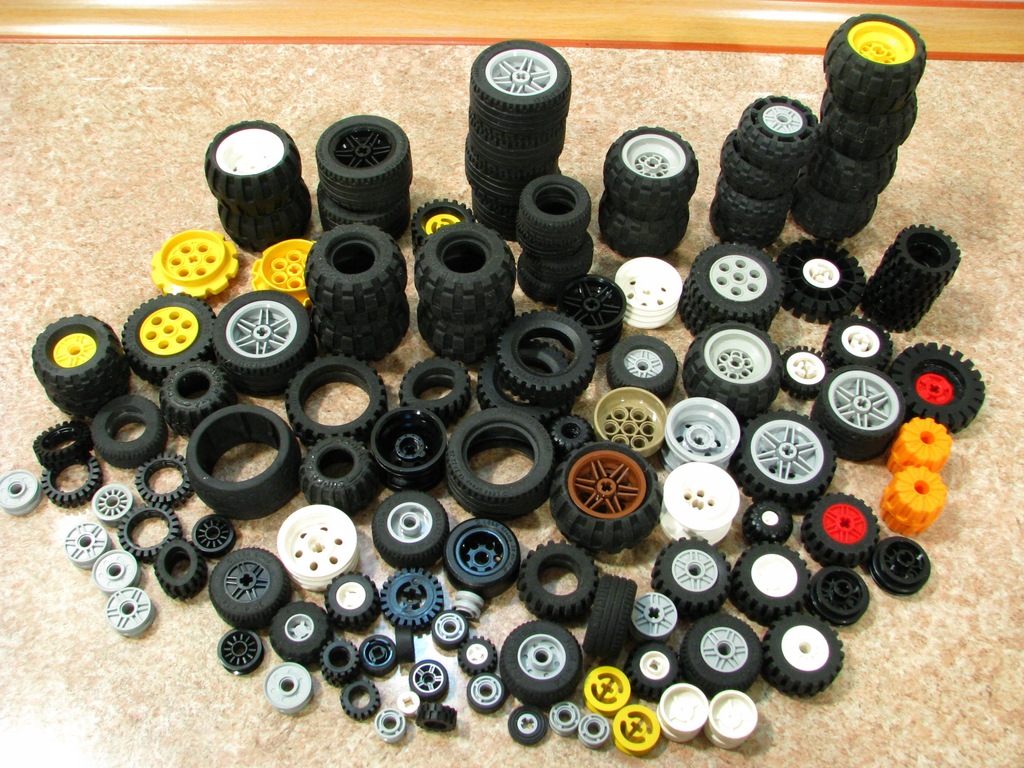 LEGO TECHNIC MIX KOŁA FELGI OPONY RÓŻNE ROZMIARY - 8547998056 ...