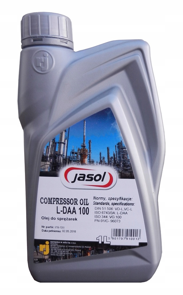 156X OLEJ SPRĘŻARKOWY JASOL L-DAA100 1L - 7642982313 - oficjalne archiwum Allegro