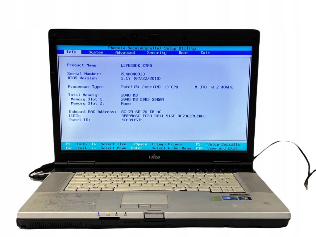 HURT Fujitsu LifeBook E780 15' i3 2GB BIOS OK CG52 - 13236698929 ...