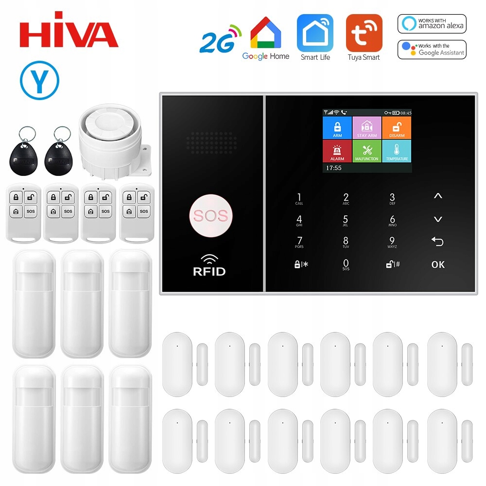System alarmowy HIVA do domu GSM Wifi Tuya Smart L - 13120425324 ...