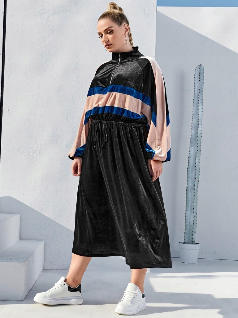 XXL Shein _XX WELUROWA SUKIENKA DAMSKA - 16672643220 - oficjalne archiwum Allegro