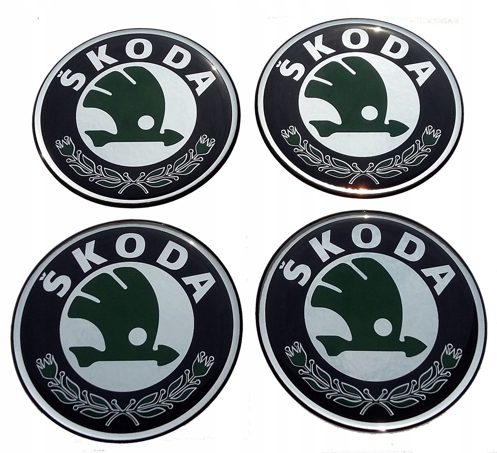 NAKLEJKI NA DEKIELKI KOŁPAKI FELGI SKODA 90 MM - 13136898898 ...