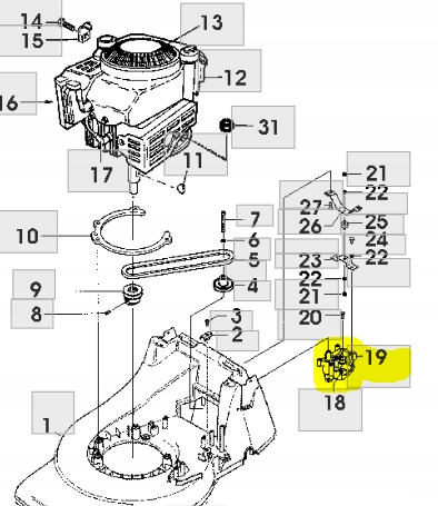 Przekładnia napędowa kosiarki John Deere R54 - 12817945486 - oficjalne ...