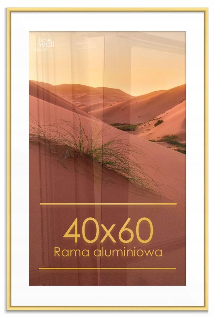Złota ramka na zdjęcia 60x40 cm A2 aluminiowa - 12949325243 - oficjalne ...