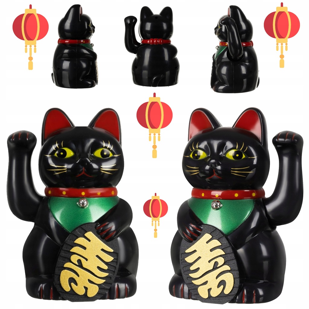 JAPOŃSKI KOT SZCZĘŚCIA MANEKI-NEKO SYMBOL BOGACTWA - 13223693858 ...