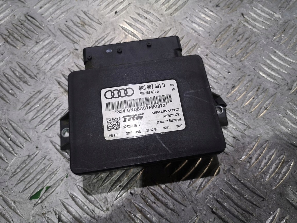 MODUŁ HAMULCA RĘCZNEGO 8K0907801D AUDI A4 B8 A5 8T - 9595913538 - oficjalne archiwum Allegro