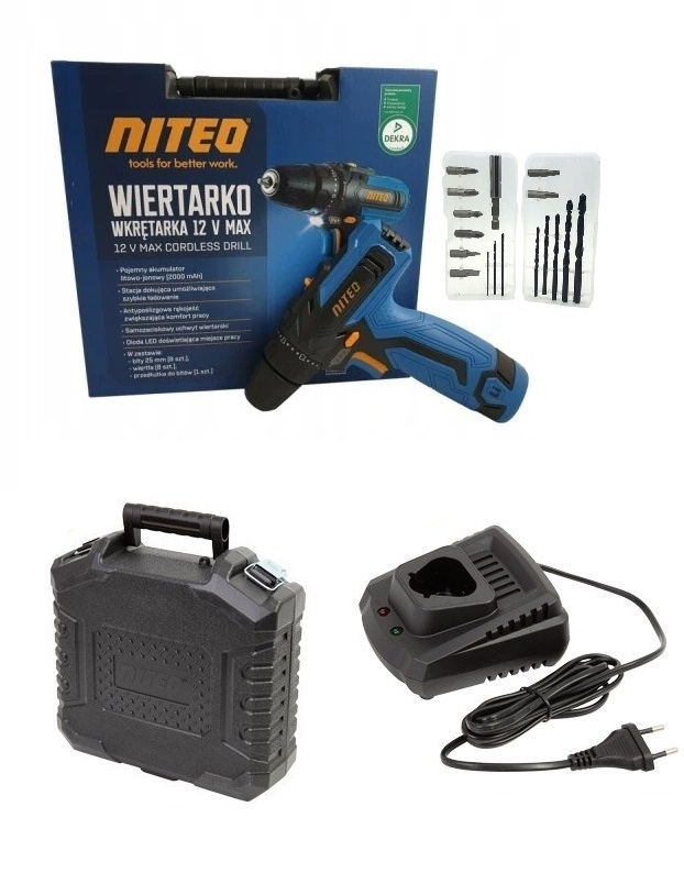 Wiertarko Wkrętarka akumulatorowa Niteo Tools 12 V - 11422029011 - oficjalne archiwum Allegro