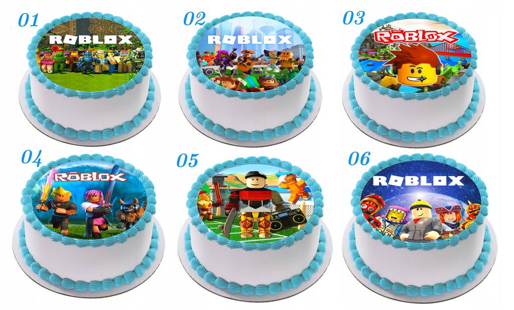 ROBLOX Opłatek cukrowy na tort + napis - 8323181283 - oficjalne ...
