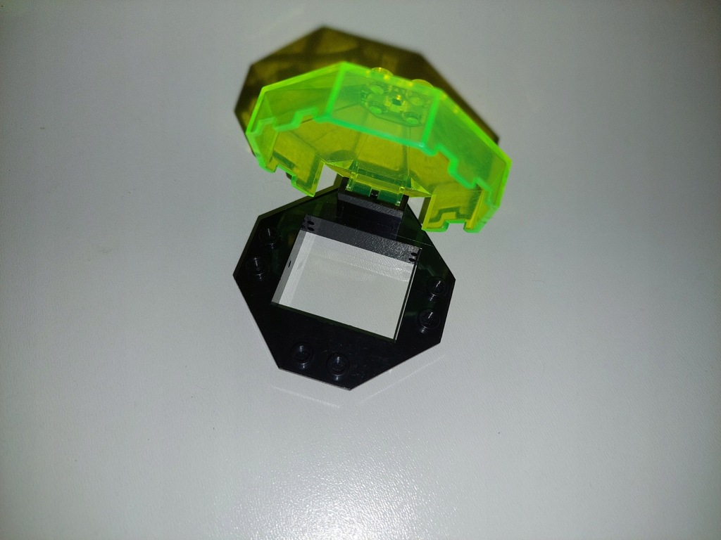 LEGO Panel 2418b trans neon green + 2443 uchwyt - 12538744831 ...