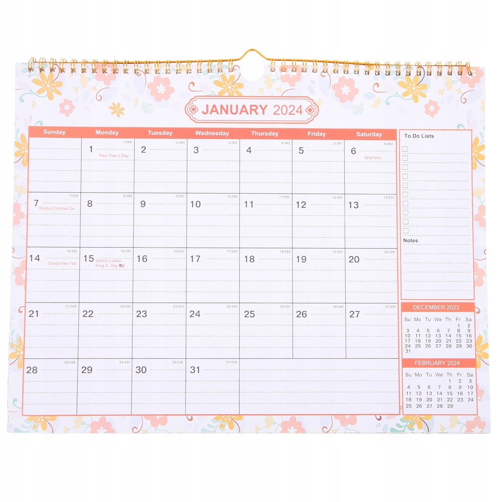 Wall Calendar English Calendar Monthly Calendar - 14529125946 ...