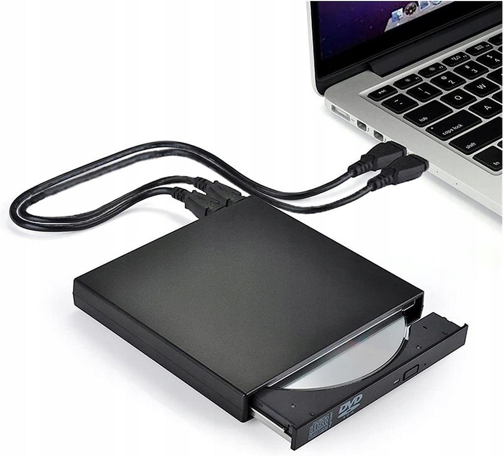 NAPĘD ZEWNĘTRZNY CD DVD USB NAGRYWARKA ODTWARZACZ DO LAPTOPA PRZENOŚNY ...