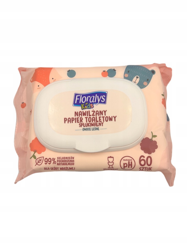 FLORALYS KIDS - NAWILŻANY PAPIER TOALETOWY - LEŚNE - 12855429149 ...
