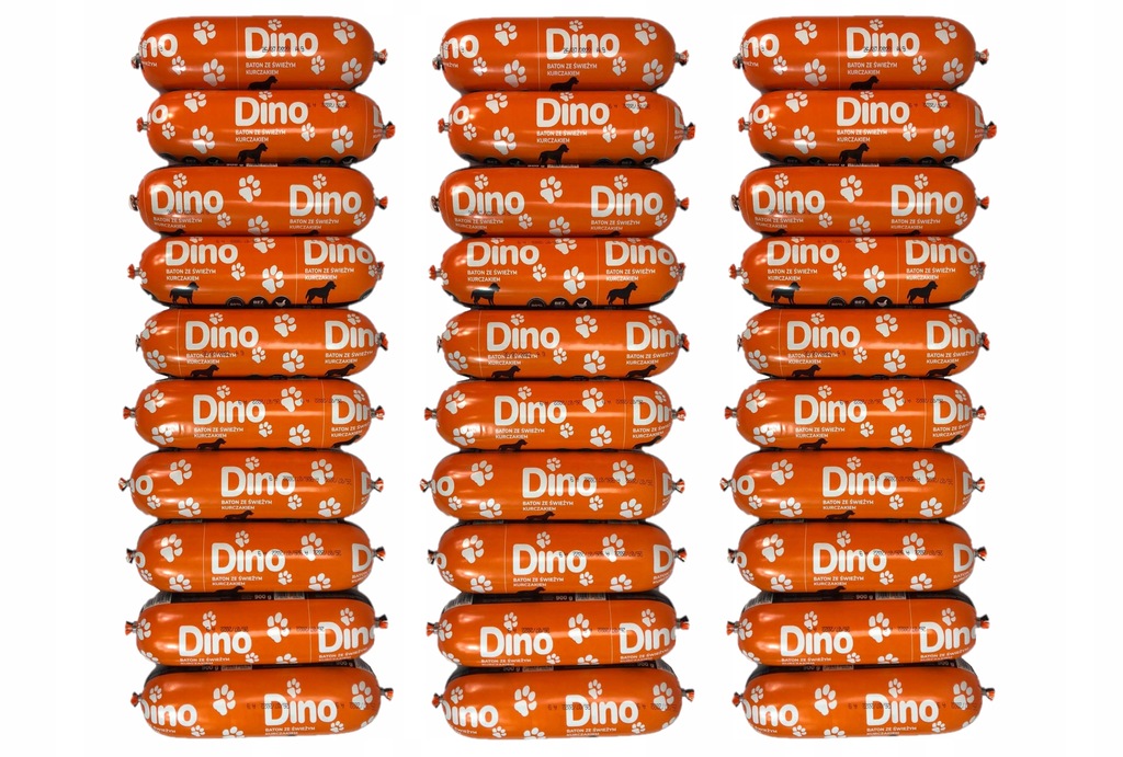 Baton karma kiełbasa DINO z kurczakiem 30 x 900g - 11143393745 - oficjalne archiwum Allegro