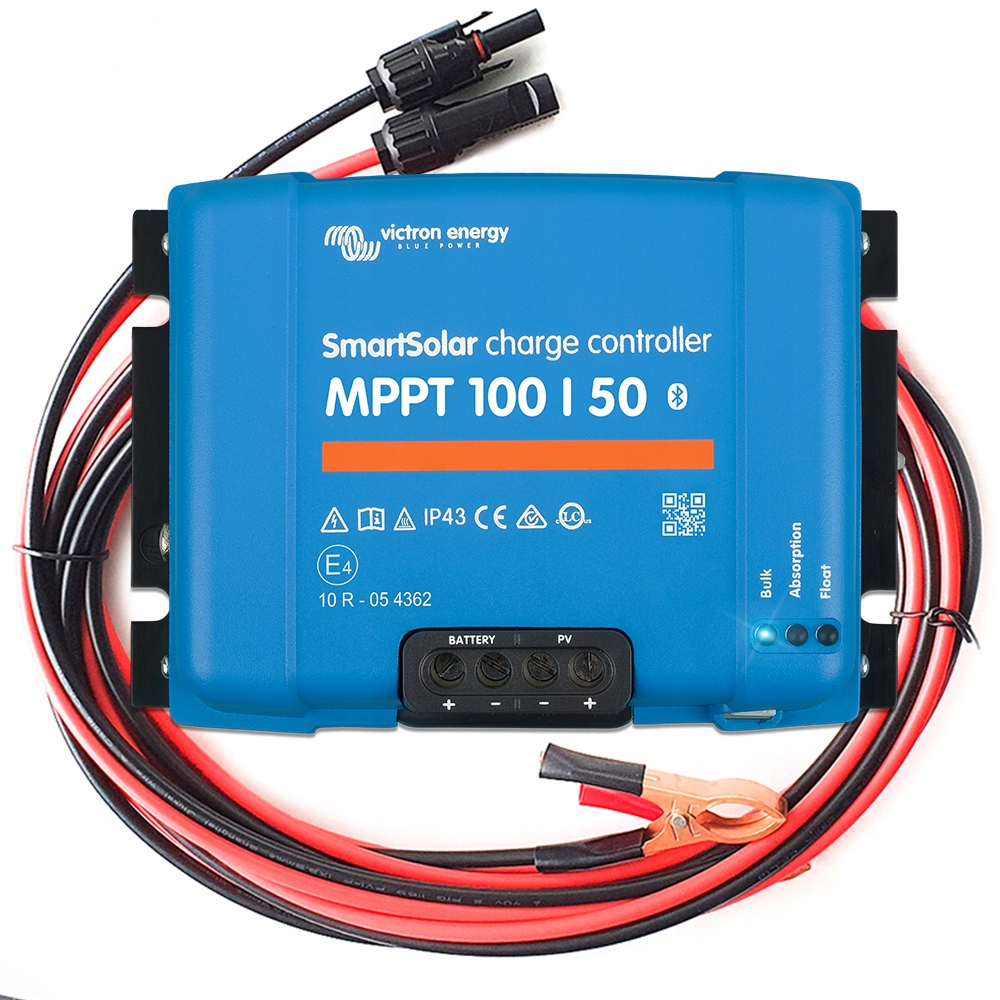 Regulator ładowania solarny MPPT Victron MPPT 100V 50A + Kable 2x4m 2 ...