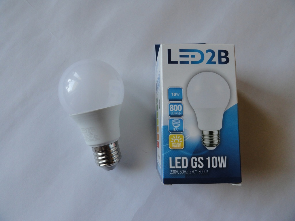 Żarówka LED Kobi 10W E27 3000K 800 lm biała ciepła - 12952092672 - oficjalne archiwum Allegro