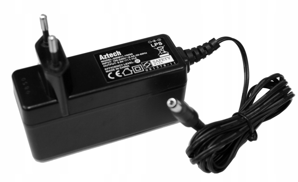Zasilacz DC AZTECH 9V 1A 1.11A 10W 5.5/2.1 waga - 10135353125 ... Zasilacz DC AZTECH 9V 1A 1.11A 10W 5.5/2.1 waga - 10135353125 ...