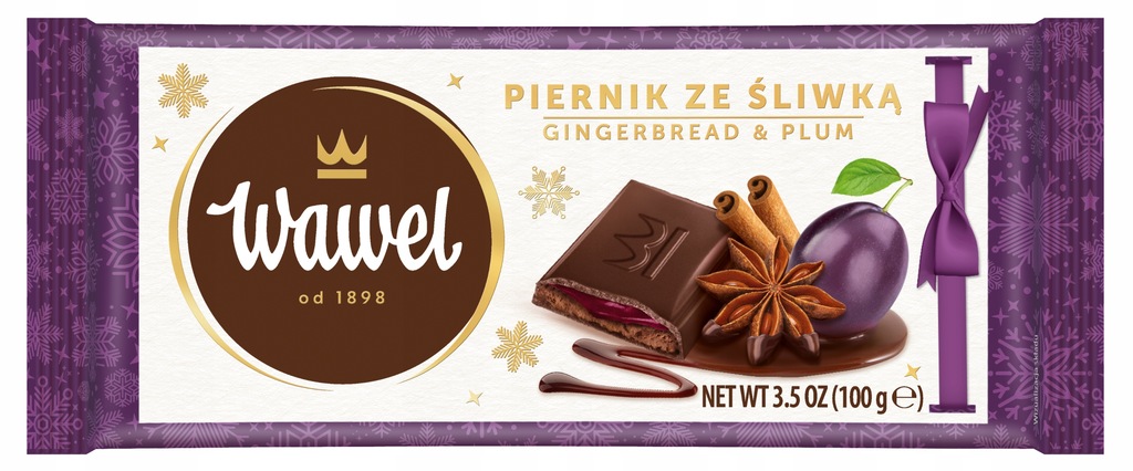 Czekolada nadziewana Piernik ze śliwka Wawel 100g - 12677313688 - oficjalne archiwum Allegro