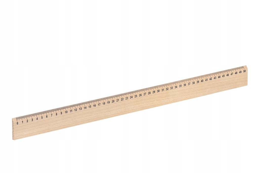 Długa Drewniana linijka 50 cm z DREWNA miarka BUK - 10114636219 ...