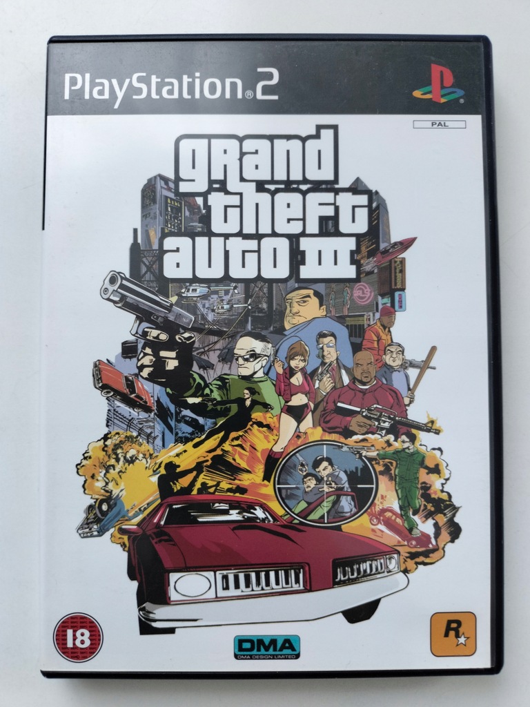 GTA 3 GRAND THEFT AUTO III + MAPA PS2 PAL ENG - 13045272680 - oficjalne ...