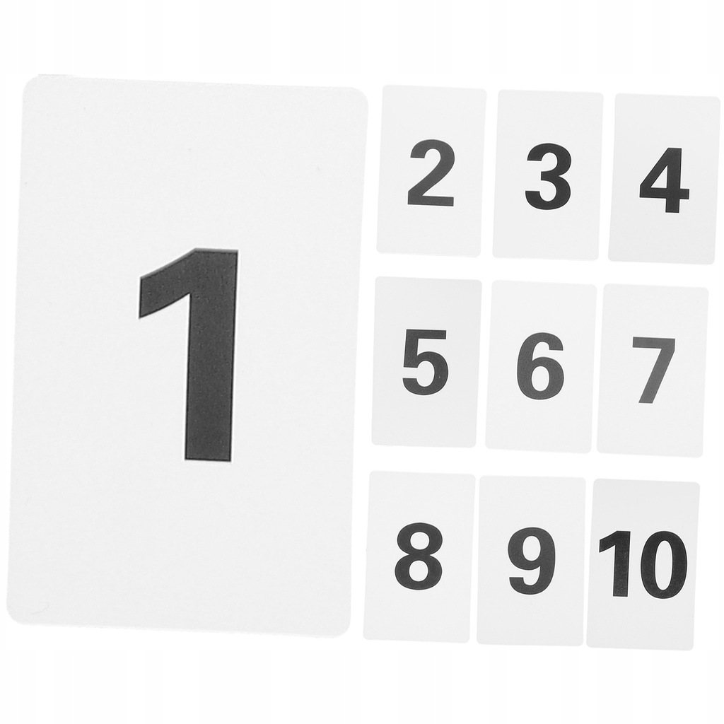 Plastic Number Cards Digital Plate 10 Pcs - 14272930072 - oficjalne ...