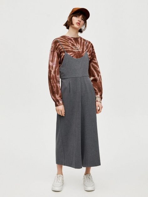 E01K003 SZARY KOMBINEZON PASKI PULL&BEAR M - 13614237962 - oficjalne archiwum Allegro