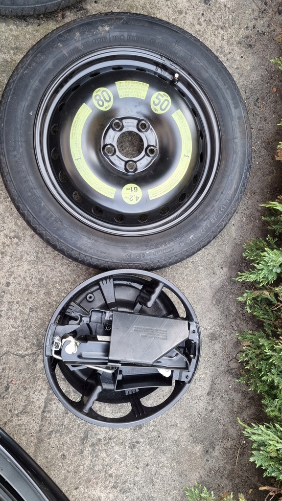 KOŁO DOJAZDOWE ZAPAS 155/70/17 MERCEDES ZESTAW - 12144255534 ...