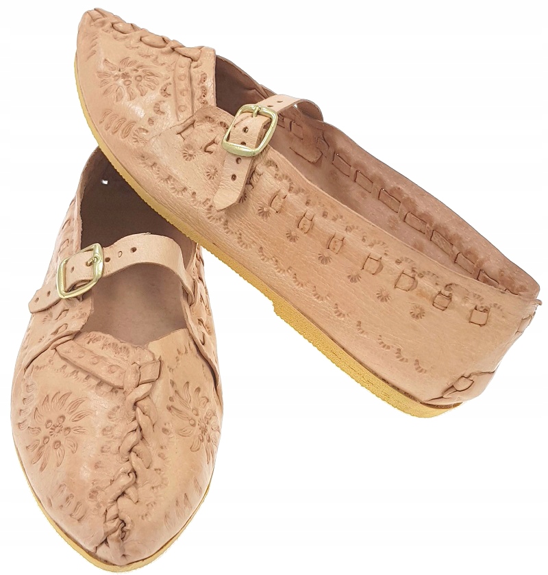 Kierpce Góralskie Damskie 100% Skóra Naturalna *39 - 9072231840 ...