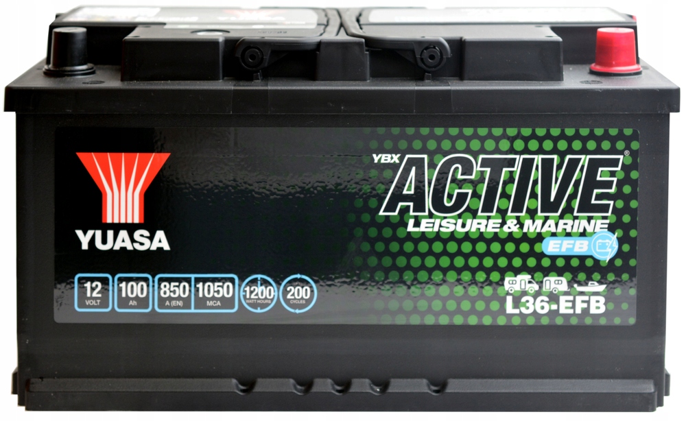 YUASA ACTIVE Leisure &Marine L36-EFB 12V 100Ah - 12277723040 - oficjalne archiwum Allegro
