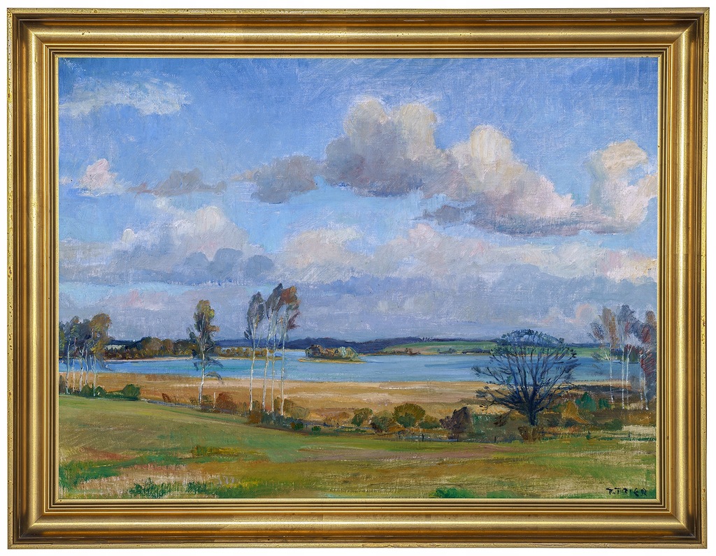 TROELS TRIER (1879-1962) ORYGINALNY STARY OBRAZ - 13661894358 ...