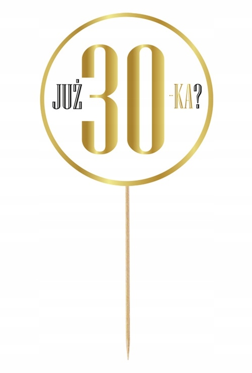 TOPPER DEKORACJA NA TORT URODZINY CYFRA 30 ZŁOTY - 13497494319 - oficjalne archiwum Allegro