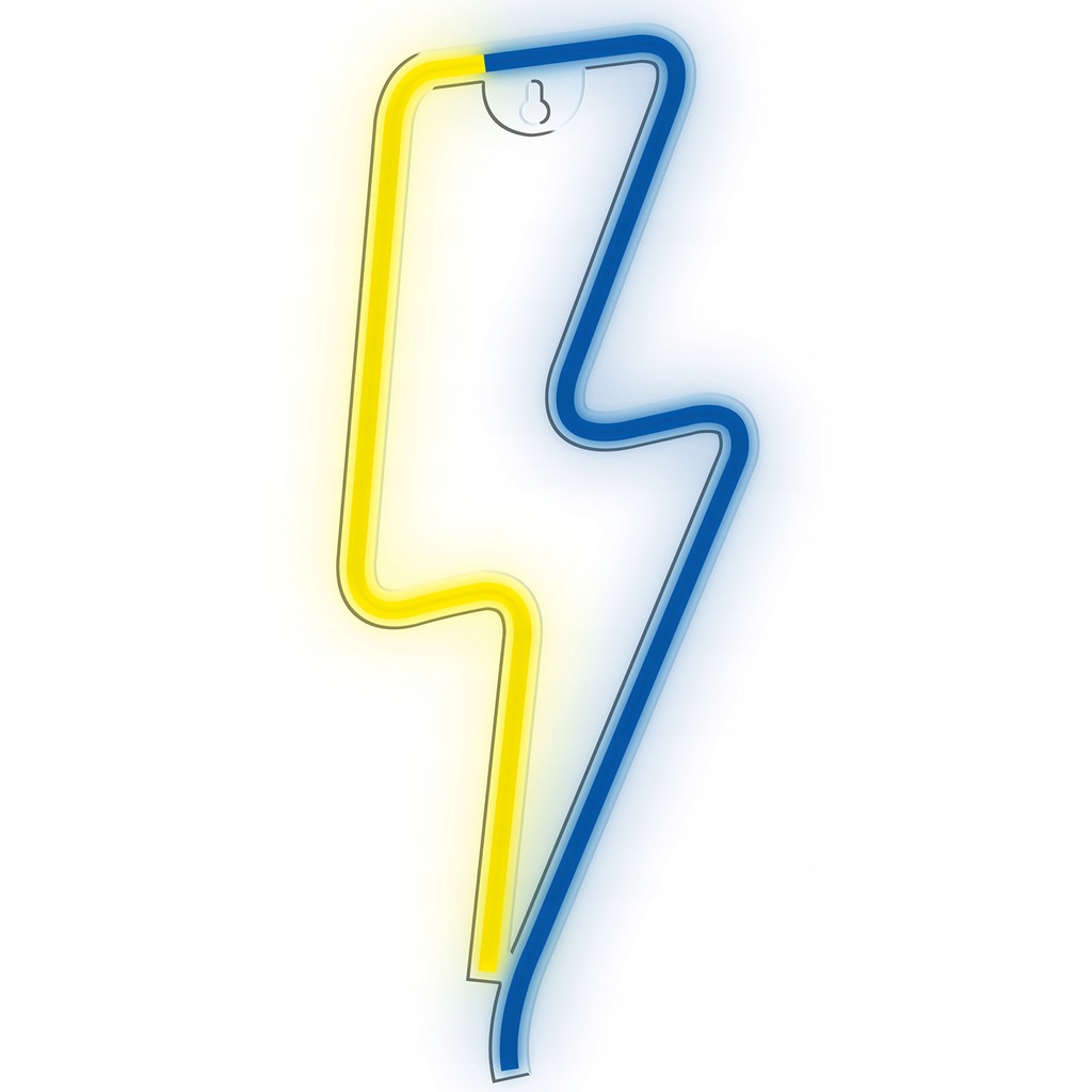 NEON LED na ścianę neony do pokoju PIORUN LAMPKA NOCNA dekoracja USB 5V ...