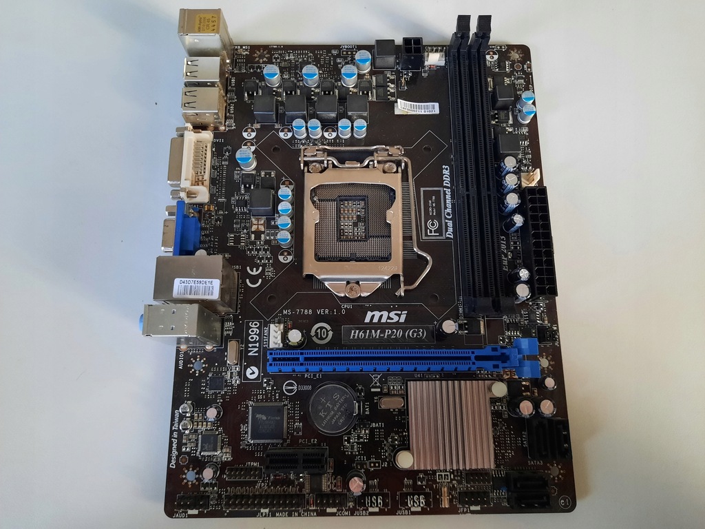 Płyta główna MSI H61M-P20 (G3) mATX - DDR3 1155 - 11481816124 ...