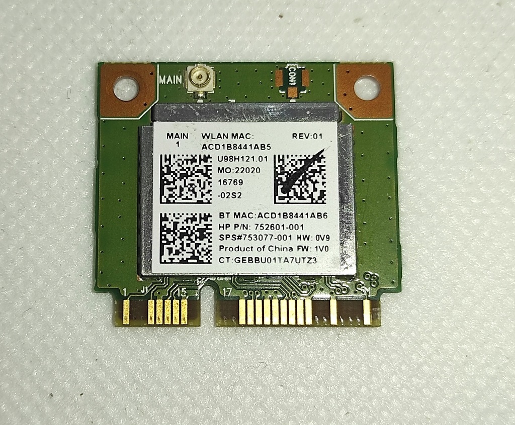 Karta Wi-Fi Realtek RTL8723BE HP 14-r206ne - 12652558085 - oficjalne ...