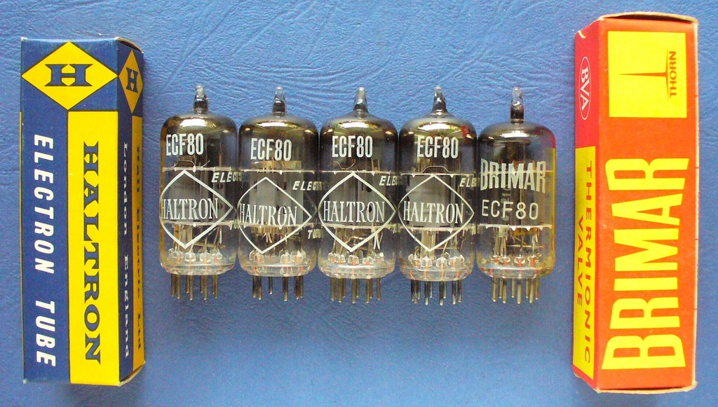 ECF80 HALTRON / BRIMAR U.K. komplet 5 sztuk - 14359832212 - oficjalne ...