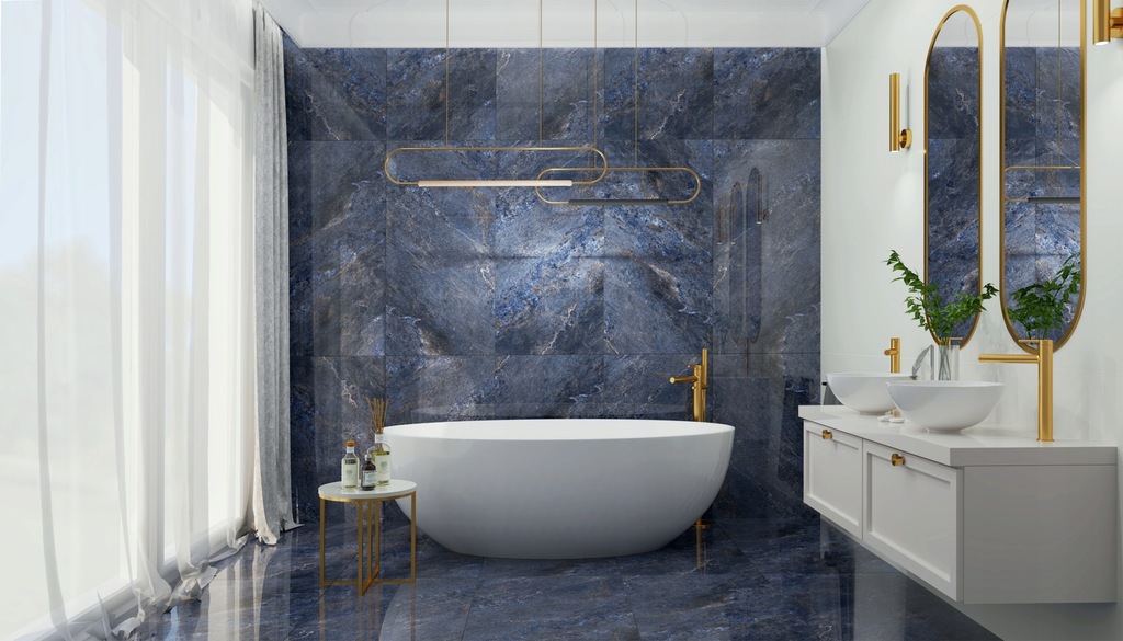 PŁYTKI GRES BLUE STONE 60X120 HIGH GLOSSY - 10946235564 - oficjalne ...