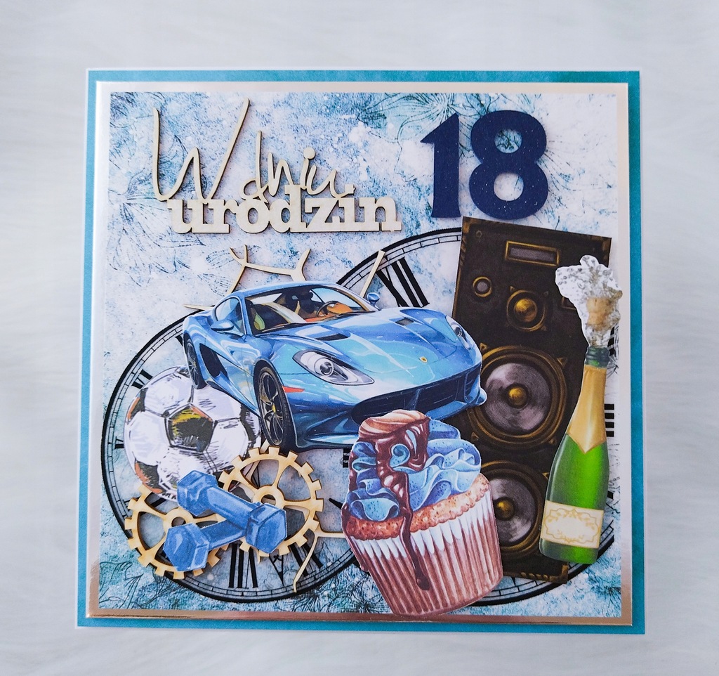 Kartka 18 urodziny w pudełku - 15003626394 - oficjalne archiwum Allegro