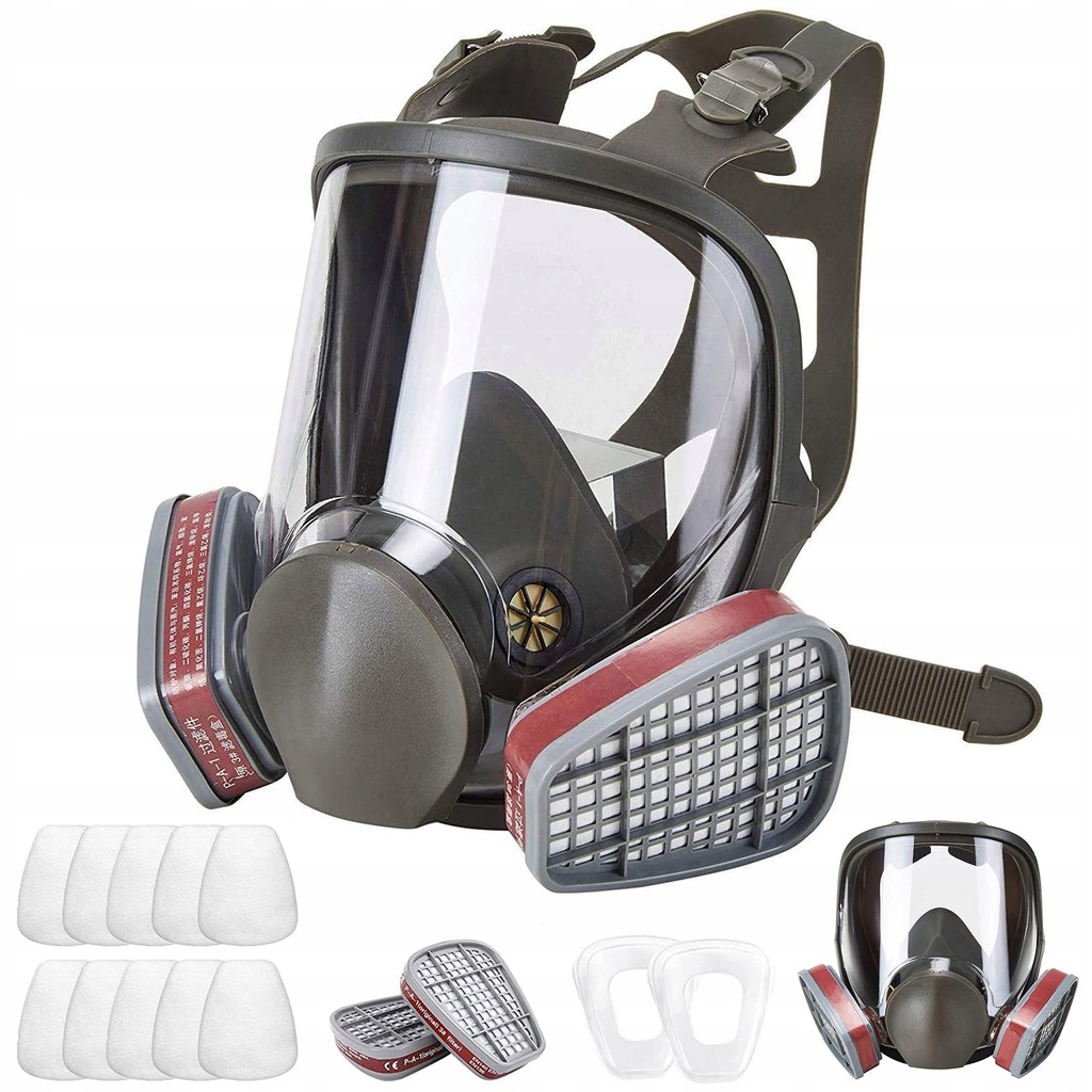 Maska Lakiernicza 3M Pełna 6800 KOMPLETNA ZESTAW - 12539397061 ...