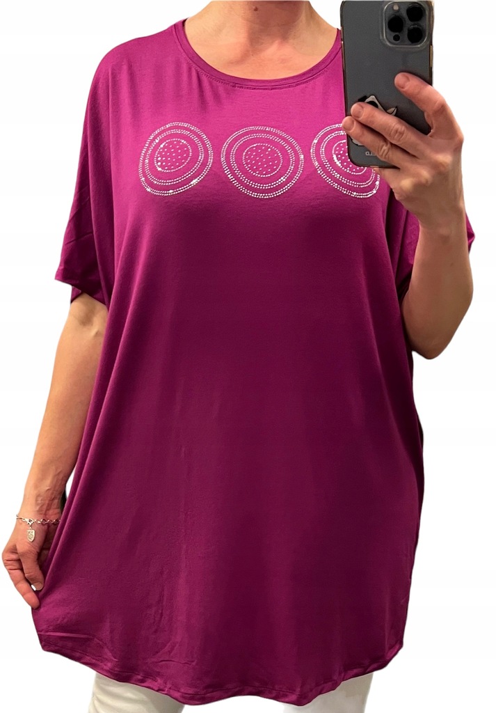 DUŻA EFEKTOWNA LUŹNA TUNIKA 50 52 54 56 DŻETY - 13505400443 - oficjalne archiwum Allegro