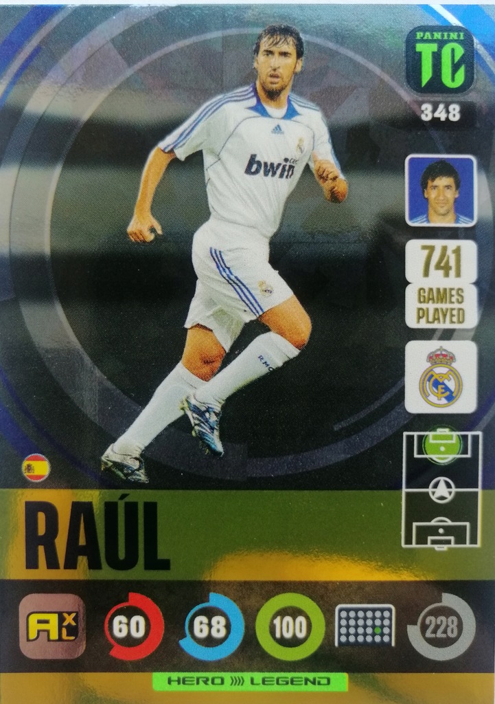 PANINI TOP CLASS HERO LEGEND 348 RAUL REAL - 11895237838 - oficjalne ...