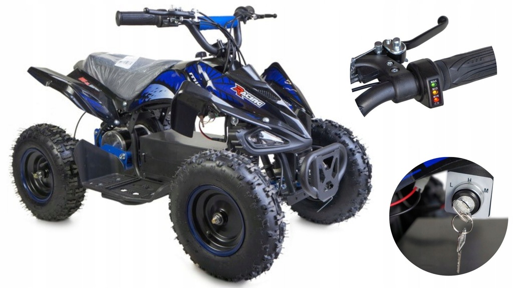 Mini Quad ATV ELEKTRYCZNY 800W 36V MODEL RACER - 12260297932 ...