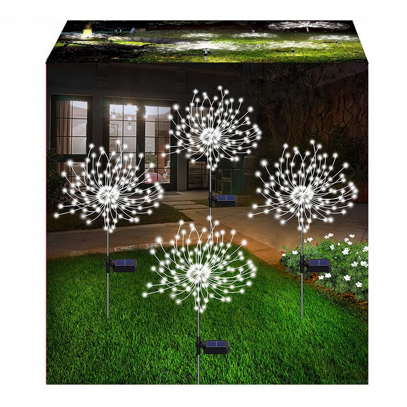 LAMPA SOLARNA OGRODOWA DMUCHAWIEC FIREWORK 150 LED - 13718344967 - oficjalne archiwum Allegro