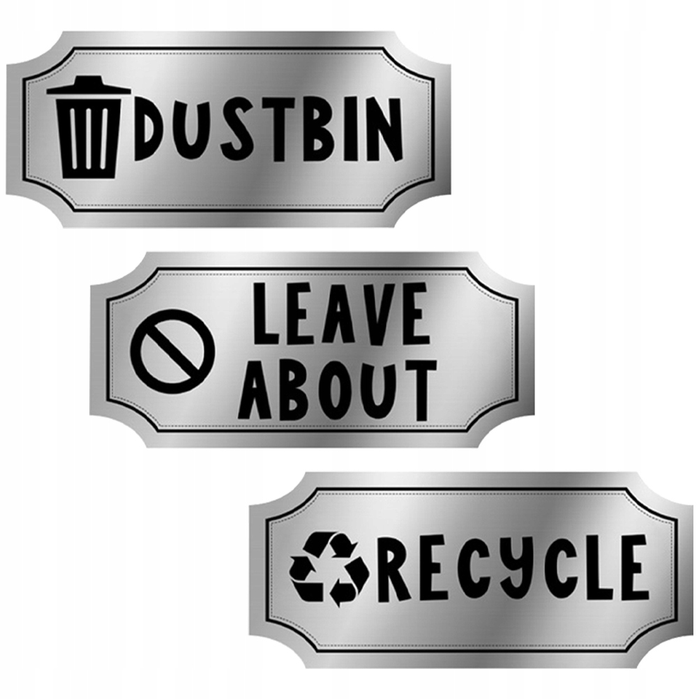Warning Sign Trash Can Stickers Bin Labels Wall - 13996954459 ...