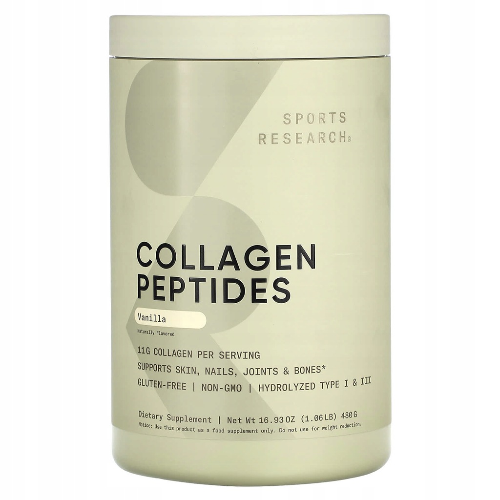 Sports Research, Collagen Peptides, Hydrolyzed Type I & III Collagen ...