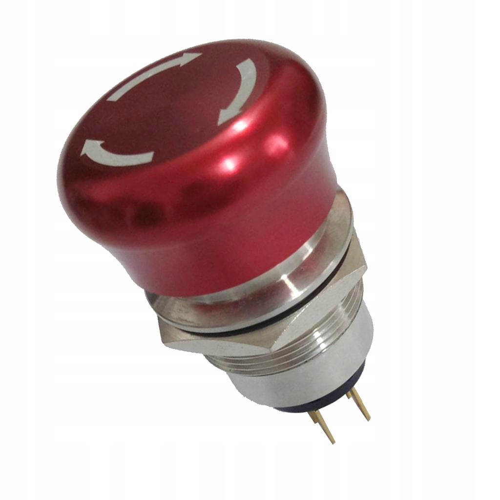 220V 5A Emergency Stop Push Button Switch 19mm 2NO 2NC, Works On ...