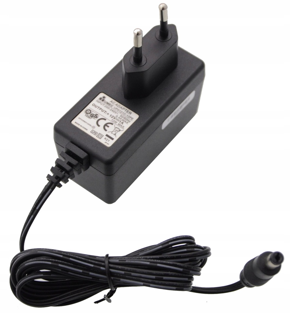 zasilacz DC Umec 12V 1A 1000mA LED MODEM 5.5/2.5 - 12250985169 - oficjalne archiwum Allegro