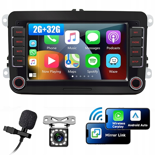 RADIO NAWIGACJA 2 DIN VW PASSAT B6 B7 GOLF 5 V 6 VI SEAT SKODA VOLKSWAGEN - 15213183893 ...