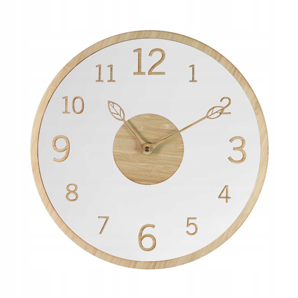 Wall Clock 12 Inch Silent Non Ticking Wood Wall Clocks, Wooden Log ...