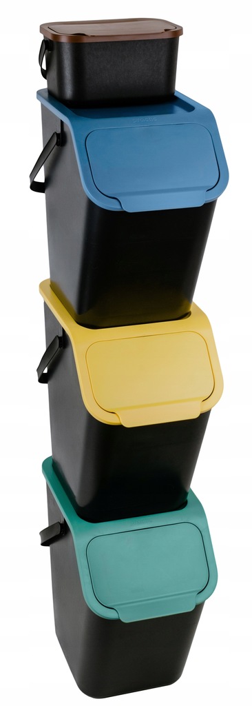 ZESTAW 3 KOSZY DO SEGREGACJI ODPADÓW+BINI BIO 4,5L - 11114845443 ...